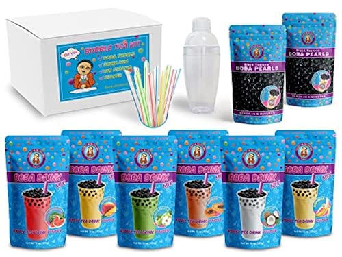 The Original Ultimate D.I.Y. Boba / Bubble Tea Kit Gift Box 6 Flavors ...