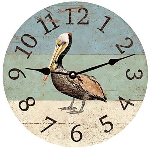 Amazon.com: Pelican Beach Clock- Beach Themed Wall Clock: Handmade