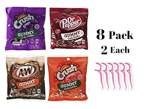 Kenny's Candy Soda Bottle Gummies Variety Pack, A&W Root Beer, Dr ...