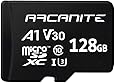 ARCANITE 128GB microSDXC Memory Card with Adapter - UHS-I U3, A1, V30, 4K, C10, Micro SD ...
