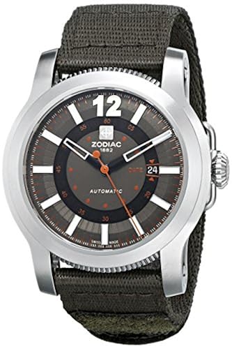 Zodiac ZMX Men's ZO9101 Jet-O-Matic Stainless Steel Watch with Nylon ...
