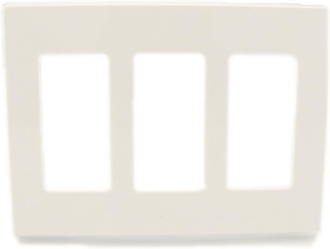 Leviton 80311-SW 3-Gang Decora Plus Wallplate Screwless Snap-On Mount ...