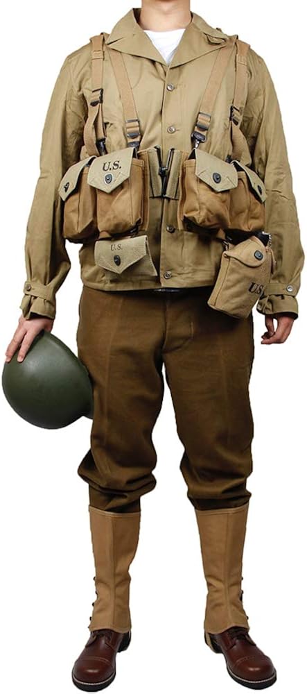 Amazon.com: WW2 US Army M41 Uniform Equipment with m1 Helmet 101 Boot ...