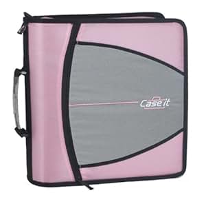 Amazon.com : Case-it Dual binder 2-in1 Zipper Binder, Light Pink (Dual ...