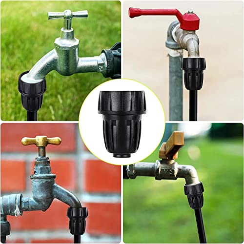 Yulaiyoen 1/2 Inch Drip Irrigation Tubing Faucet Adapter 3 Pack, 3/4 ...