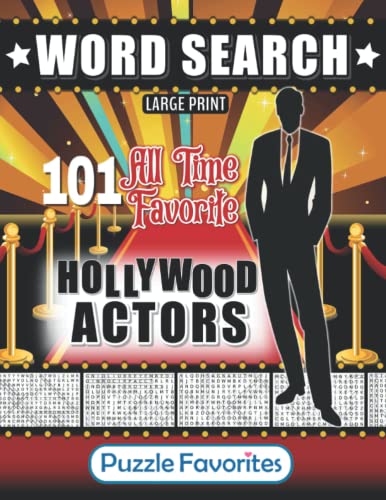 Hollywood Word Search – 101 All Time Favorite Actors Large Print Puzzle ...