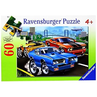 Ravensburger Muscle Cars 60 Piece Jigsaw Puzzle for Kids - Every Piece ...