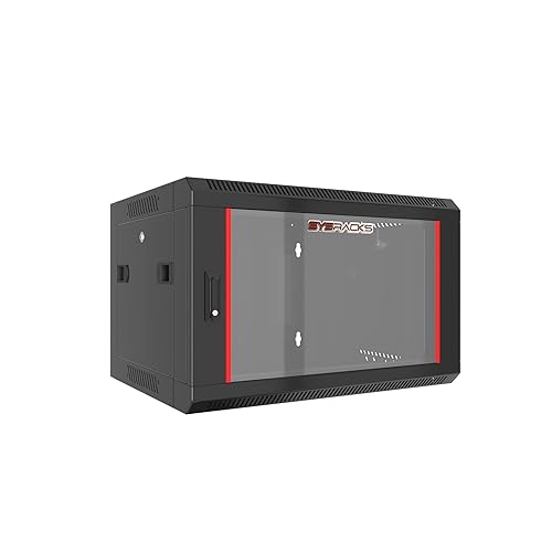 6U Wall Mount Server Rack Cabinet - Lockable Enclosure for Network ...