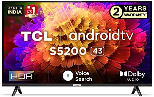 TCL 109 cm (43 inches) Full HD Smart Certified Android LED TV 43S5200 (Black) price in UAE ...