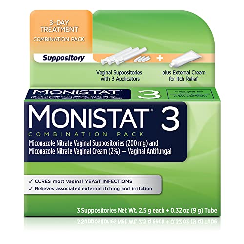 Monistat 3 Day Yeast Infection Treatment for Women, 3 Miconazole ...