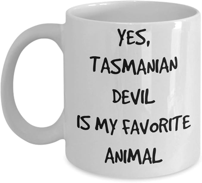 Amazon.com: Tasmanian Devil Mug - Favorite Animal Mugs - White 11oz ...