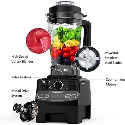 Blender 1450w, Homgeek Professional Countertop Blender Smoother Maker ...