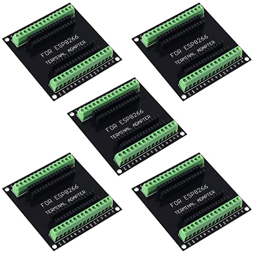 5Pcs ESP8266 Breakout Board GPIO 1 into 2 Terminal Screw Board ...