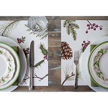 Amazon.com: Hester and Cook Die-Cut Santa Paper Placemat Sheets ...