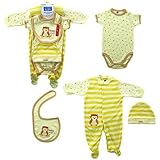 Amazon.com: Hudson Baby 6-Piece Little Sweetie Girls Gift Collection ...