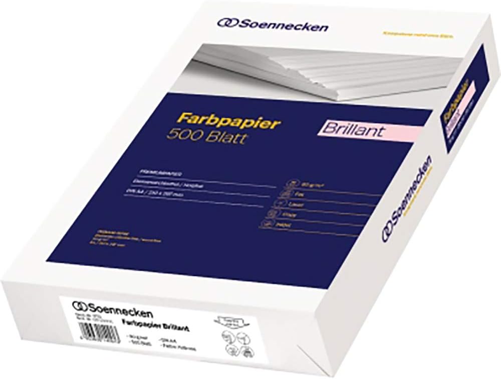 Soennecken Kopierpapier Brillant, DIN A4, 80 g/qm, hellrosa, 500 Bl./Pack.: Amazon.de ...