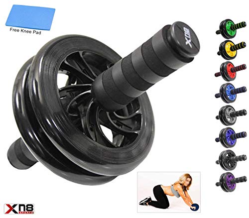 Strength Training Equipment Includes extra thick knee pad Ab wheel ...