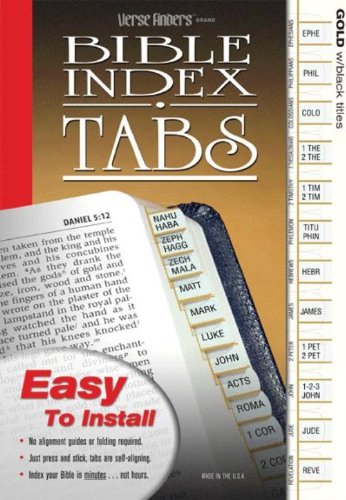 1 X Bible Tab:Verse Finder Horizontal Gold with Apocrypha - DCBG