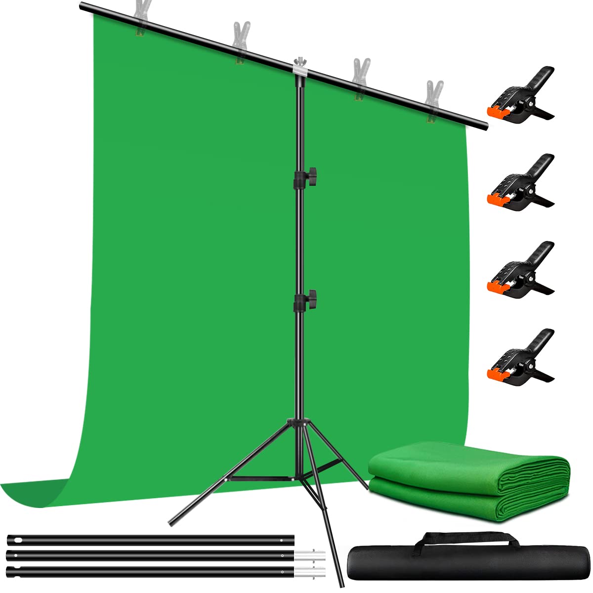 Mua Green Screen Backdrop with Stand, 5 X 6.5 Ft Portable Green Screen ...