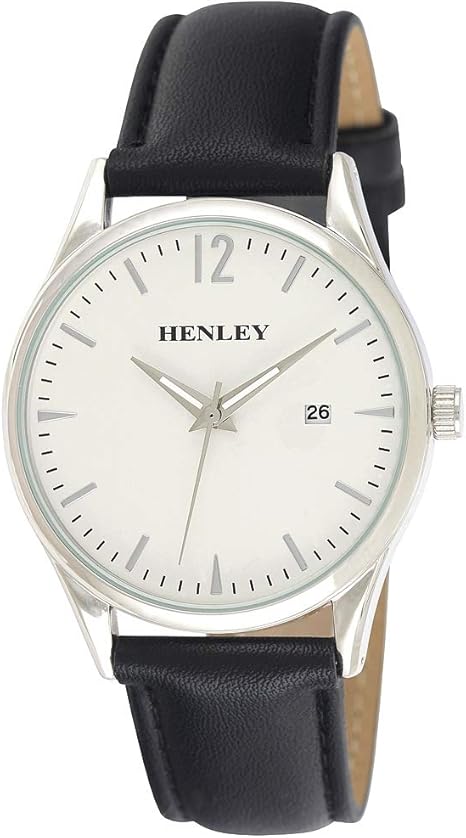 Henley Mens Analogue Classic Quartz Watch with PU Strap H02164.1 ...