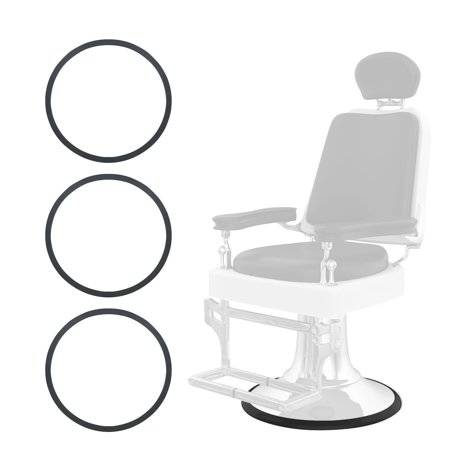MoyRetty 3Pcs Salon Chair Rubber Base Ring, Salon Equipment Floor ...