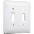 TayMac 4400W Paintable Double Toggle Light Switch Wall Plate Cover ...