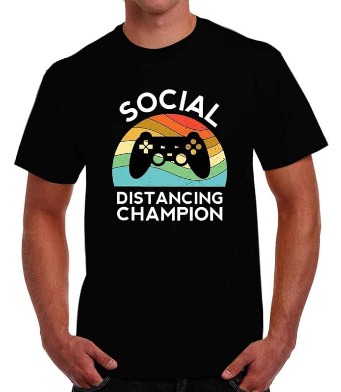 Playera Gamers Social Distancing Champion - Camisetas de gamers: Amazon ...