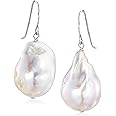 Amazon.com: Ross-Simons 12-13mm Cultured Baroque Pearl Drop Earrings in Sterling Silver ...
