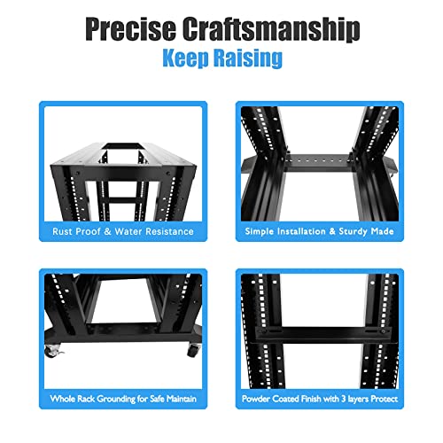 Raising Electronics Server Rack Open Frame Rack 4 Post 19 inch ...