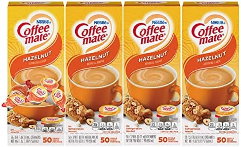 Nestle Coffee mate Coffee Creamer, Hazelnut, Liquid Creamer Singles ...