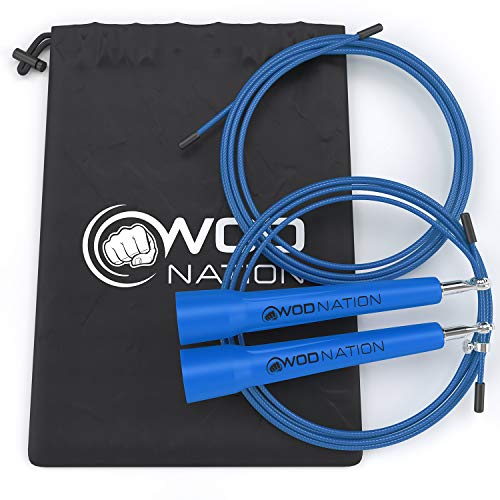 WOD Nation Speed Jump Rope - Blazing Fast Jumping Ropes - Endurance ...