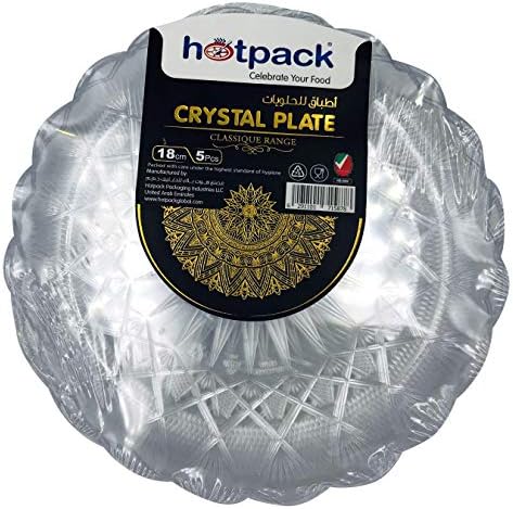 Crystal Plate 18cm 5Pcs HSMCP18 Hotpack price in UAE | Amazon UAE | kanbkam