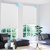 Amazon.com: Allesin Motorized Roller Blinds with Remote Control for Windows, Blackout Smart ...