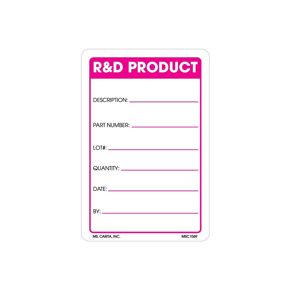 Amazon.com: R&D Product Labels - 3 Inch x 2 Inch 500 per Roll ...