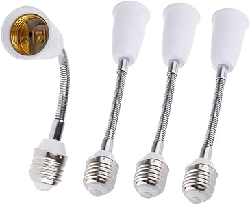Amazon.com : E26/E27 Light Bulb Socket Extender Adapter, E26/E27 To E26 ...
