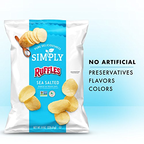 Simply Ruffles Potato Chips, Sea Salt, 8 Ounce | Pricepulse