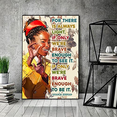 Vintage Metal Sign Amanda Gorman Poster There is Always Light ...