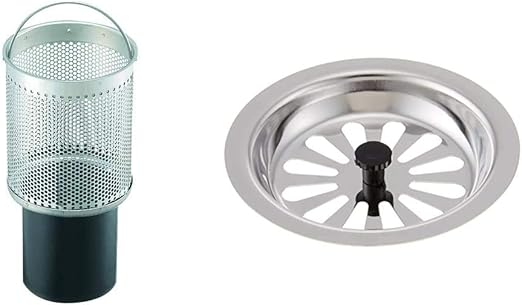 Amazon | SANEI シンクのゴミ受け 流し排水栓カゴ PH65F & 流し排水栓皿 製排水栓用 ミニキッチン用 78mm ステンレス PH65F-2【セット買い】 | DIY・工具・ガーデン
