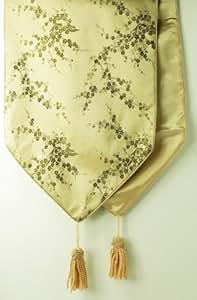 Amazon.com: Traditional Chinese Decorative Table Runner - Gold with ...