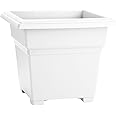 Amazon.com: Novelty Countryside Square Tub Planter, White, 18-Inch ...