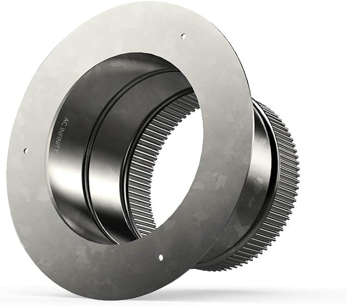 AC Infinity 6" Ducting Take-Off Collar, Galvanized Steel Inlet Flange ...