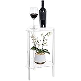 Amazon.com: Small Corner Table for Small Spaces - Corner Tables for Living Room - Corner End ...