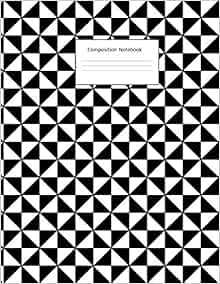 Amazon.com: Composition Notebook: Black and White Geometric: Wide Ruled ...