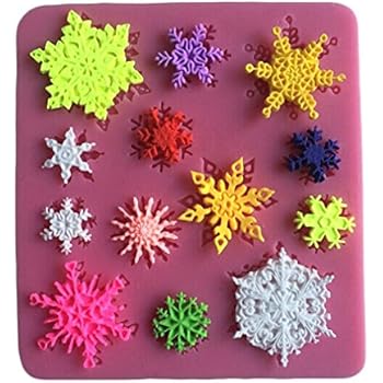 Amazon.com: CK Products 1-1/4-Inch Snowflake Chocolate Mold: Candy ...
