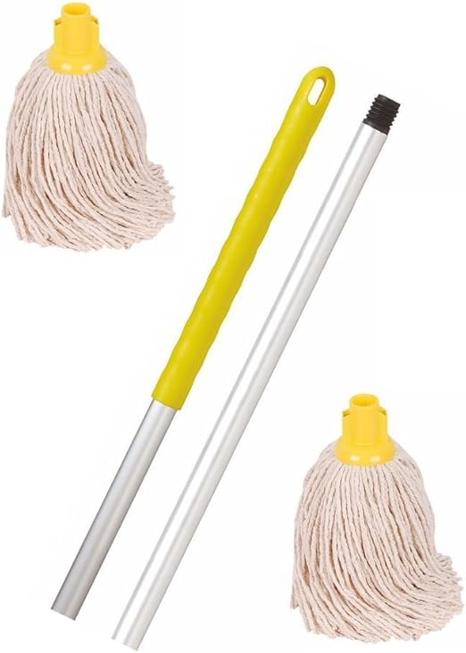 Kit Professionnel Balai à Franges avec 2 Têtes de Balai et un Manche à ...