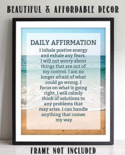 Amazon.com: "Daily Affirmations- Self Talk"-8 x 10" Inspirational ...