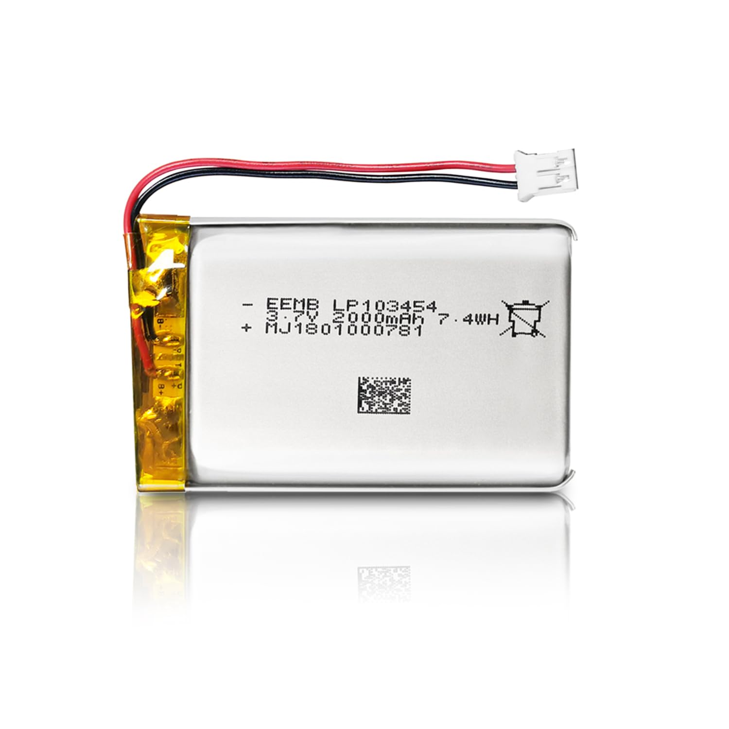 Mua EEMB 3.7V Lithium ion Battery 2000mAh 103454 Rechargeable 3.7 Volt Lipo Battery Pack with ...