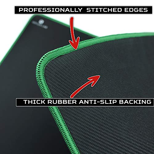 Reflex Lab Large Gaming Mouse Pad Mat, Stitched Edges, Waterproof ...