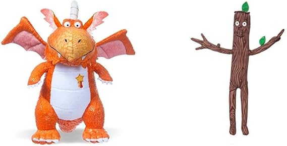 Zog the dragon 9inch Plush Soft Toy, Orange & Aurora Gruffalo, Official ...