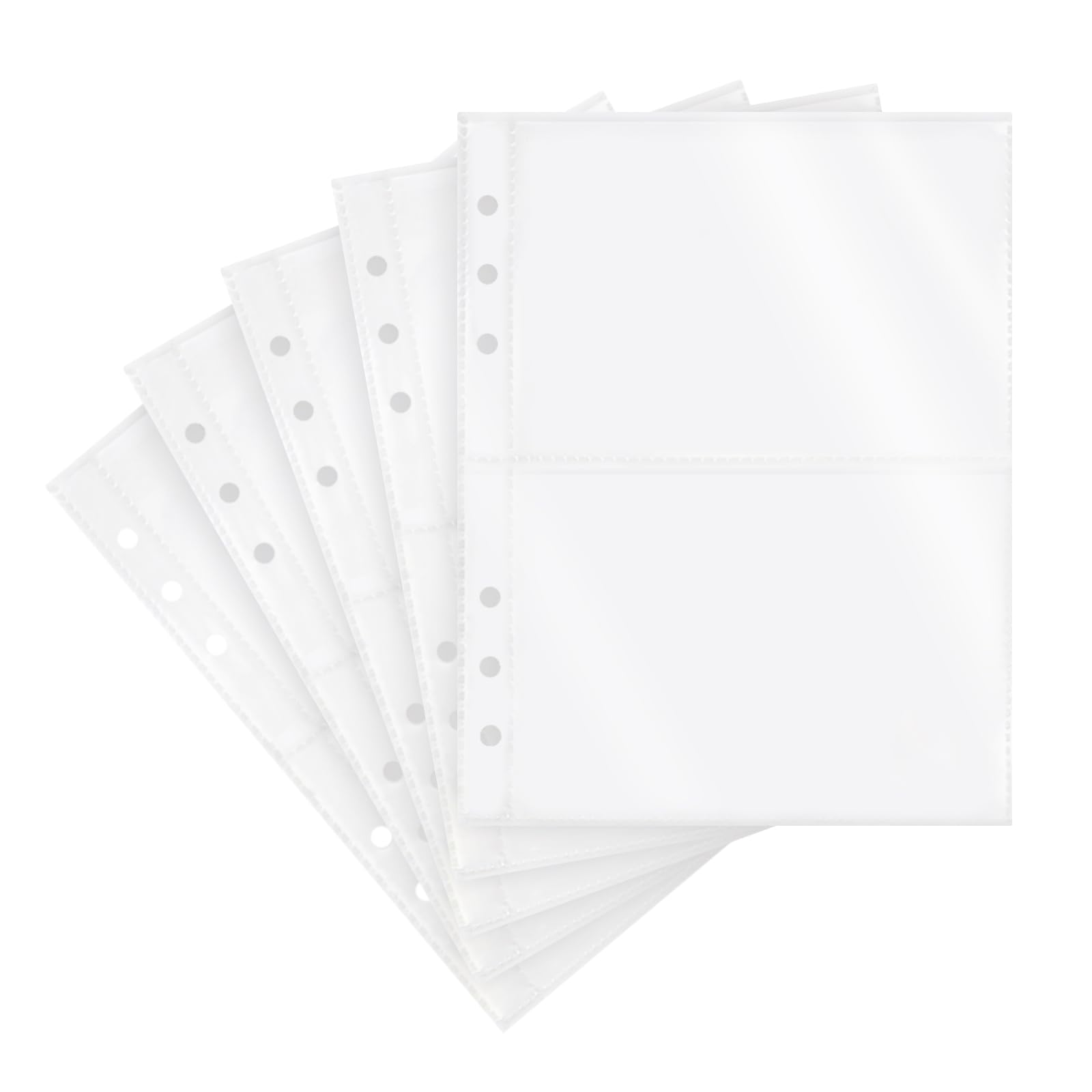 Dajino 20 Sheets Clear Binder Sleeves Pocket Sheets Protectors Double ...